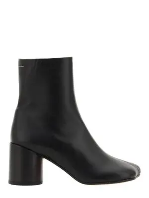 MAISON MARGIELA Heeled Square Toe Ankle Boots - Black