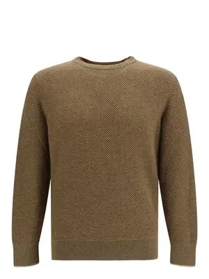 Loro Piana Varallo Crew Neck Sweater In Baby Cashmere - Brown