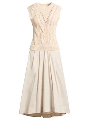 Peserico Cotton Blend Midi Dress - White