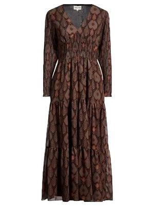 Antik Batik Floral Print Chiffon Maxi Dress - Green