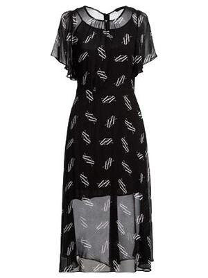 Armani Exchange Midi Dress With Gathered Detail - White