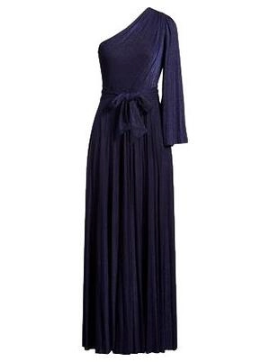 OLTRE One-shoulder Maxi Dress - Navy
