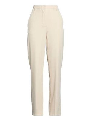 KAOS Ivory Polyester Elastane Straight-leg Pants - White
