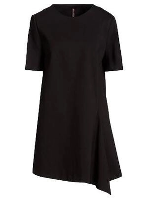 MANILA GRACE Manila Grace Asymmetrical Crewneck T-Shirt Dress Black