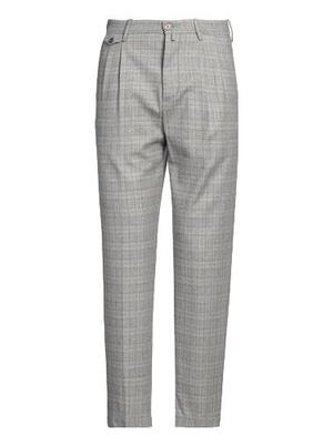 JACOB COHЁN Virgin Wool Blend Tartan Tailored Trousers - Grey