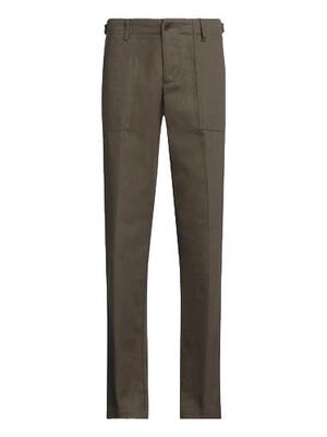 JACOB COHЁN Military Cotton Gabardine Trousers - Green