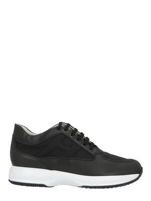 Hogan Leather And Technical Fabric Low-top Sneakers - Black