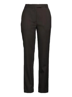 Officine Générale Dark Virgin Wool Straight-leg Pants - Brown