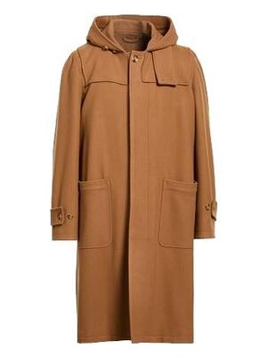 LARDINI Single-breasted Virgin Wool And Polyamide Coat - Beige
