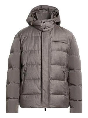 Paul & Shark Puffer Virgin Wool And Silk Down Jacket - Grey