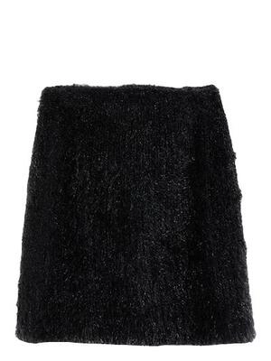 8PM Knitted Metallic Mini Skirt - Black