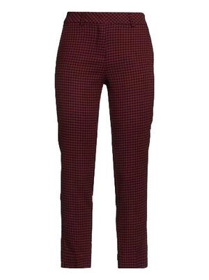 SIMONA CORSELLINI Checked Tweed Tapered Pants - Red