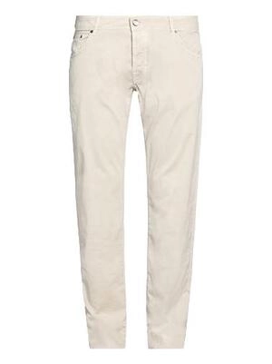 MOORER Cotton Silk Elastane Tapered Leg Pants - Beige
