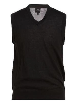 Armani Exchange Sleeveless V-neck Sweater - Black