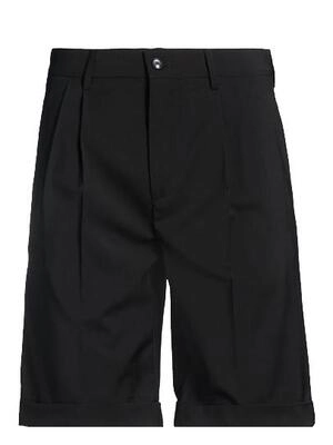 Barena Venezia Virgin Wool High Waisted Formal Shorts - Black