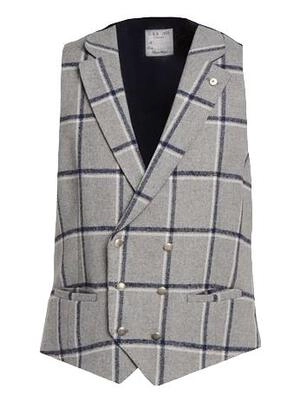 L.B.M. 1911 Double Breasted Tailored Vest - Grey