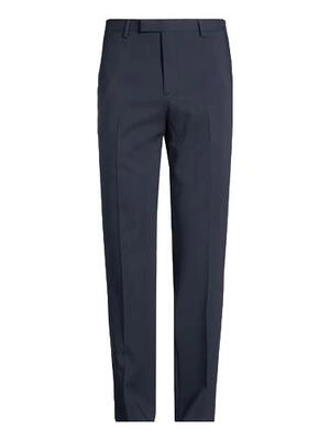 Sandro Midnight Virgin Wool Tapered Leg Trousers - Blue