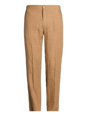 Sandro Linen Tapered Leg Chino Pants - Camel