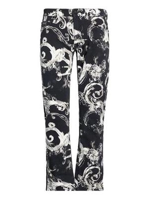 Versace Washed Stretch Cotton Jeans - Black