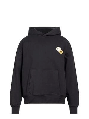 BARROW Charcoal Cotton Terry Hoodie With Appliqués - Grey