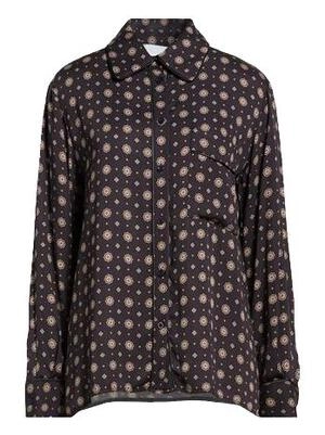 KAOS Shirt With Multicolor Print And Classic Collar - Blue