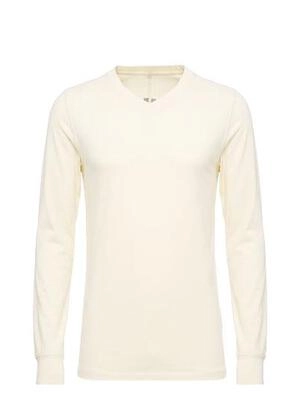 Rick Owens Long Sleeve V-neck T-shirt - White
