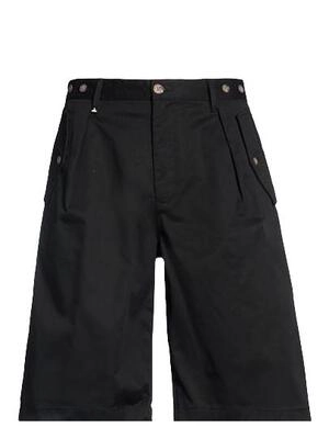 BERNA Cotton Elastane High-waisted Shorts - Black