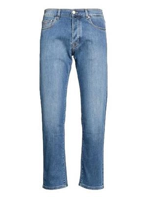 MOORER Wool Cashmere Elastane Jeans - Blue