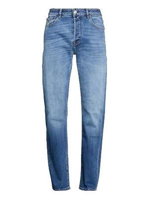 MOORER Cotton Elastane Straight Leg Jeans - Blue