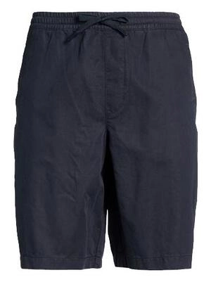 Armani Exchange Midnight Lyocell And Cotton Shorts - Blue