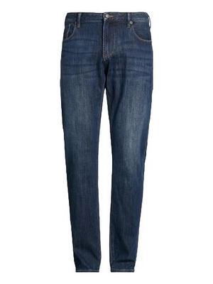 Emporio Armani Cotton Elastane Tapered Jeans - Blue