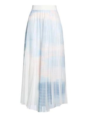 Peserico Pleated Tulle Maxi Skirt - Blue