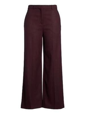 JOSEPH Virgin Wool, Polyamide, And Elastane Wide-leg Flannel Pants - Plum