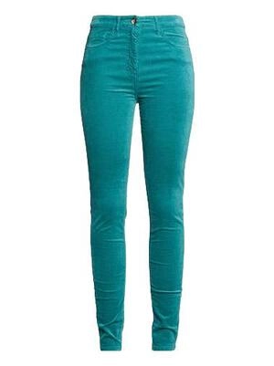 Elisabetta Franchi Velvet Skinny Fit Pants - Green