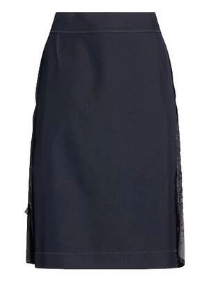 MAISON MARGIELA Tweed Midi Skirt - Navy