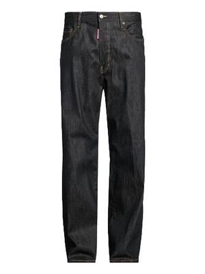 Dsquared2 Cotton Elastane Jeans With Leather Detail - Black