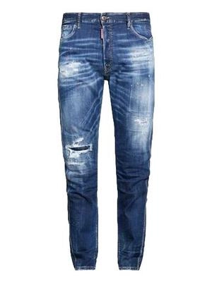 Dsquared2 Cotton Elastane Tapered Jeans - Blue