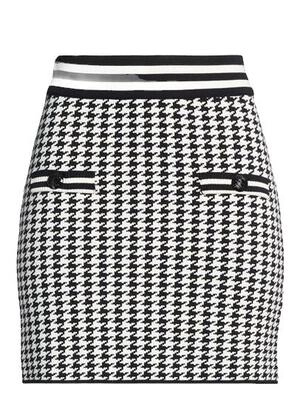 GAELLE PARIS Houndstooth Knit Mini Skirt - Black