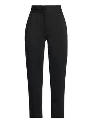 Sandro High-waisted Straight-leg Jersey Pants - Black