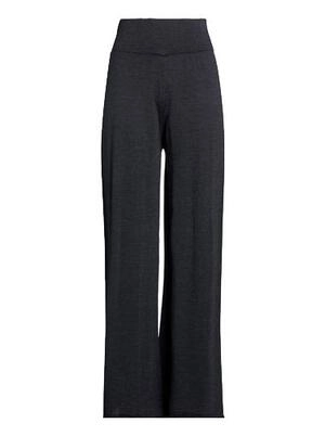 Alpha Studio Virgin Wool Wide-leg Knit Pants - Charcoal