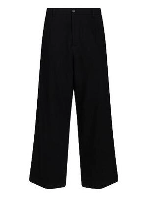 Masnada Wool Elastane Wide Leg Pants - Black