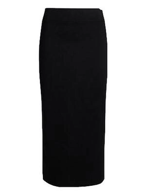 ANNA MOLINARI Merino Wool Midi Skirt - Black