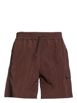 SPIEWAK Dark Nylon Athletic Shorts - Brown
