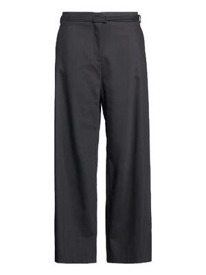 CARACTÈRE Wide-leg Belted High-waisted Poplin Pants - Black