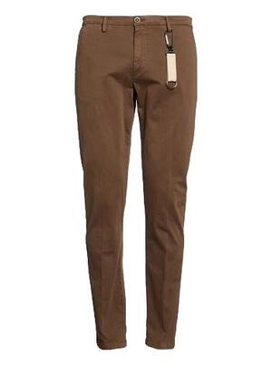 MANUEL RITZ Pants Size Cotton, Elastane - Brown