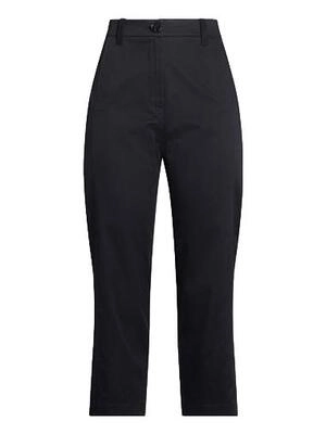 CARLA G. Cotton Twill Cropped Trousers - Black