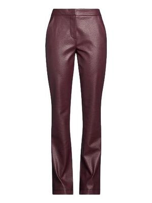 CARLA G. Textured Polyurethane Blend Bootcut Pants - Red