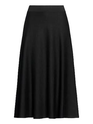 GENTRYPORTOFINO Silk Midi Skirt - Black