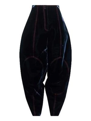 Emporio Armani Velvet Tapered Pants - Navy