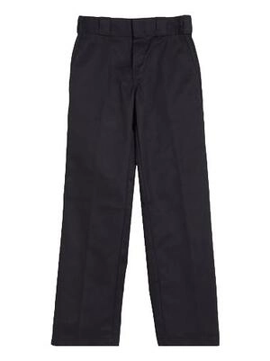 Dickies Twill Straight-leg Cropped Pants - Black